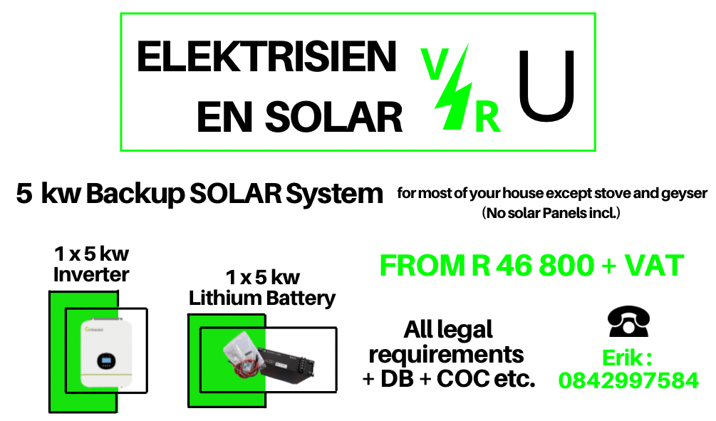 Elektrisien en Solar – Al jou solar en elektriese benodighede