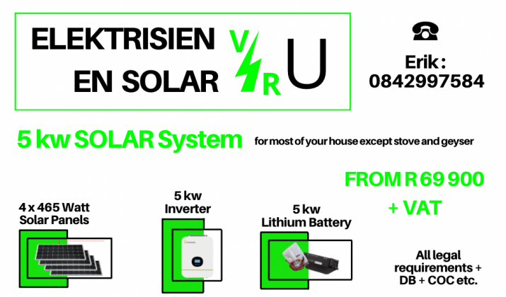 Elektrisien en Solar – Al jou solar en elektriese benodighede